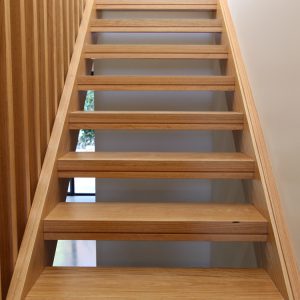 Open Tread Timber Staircase Installation - Timber Stair Services