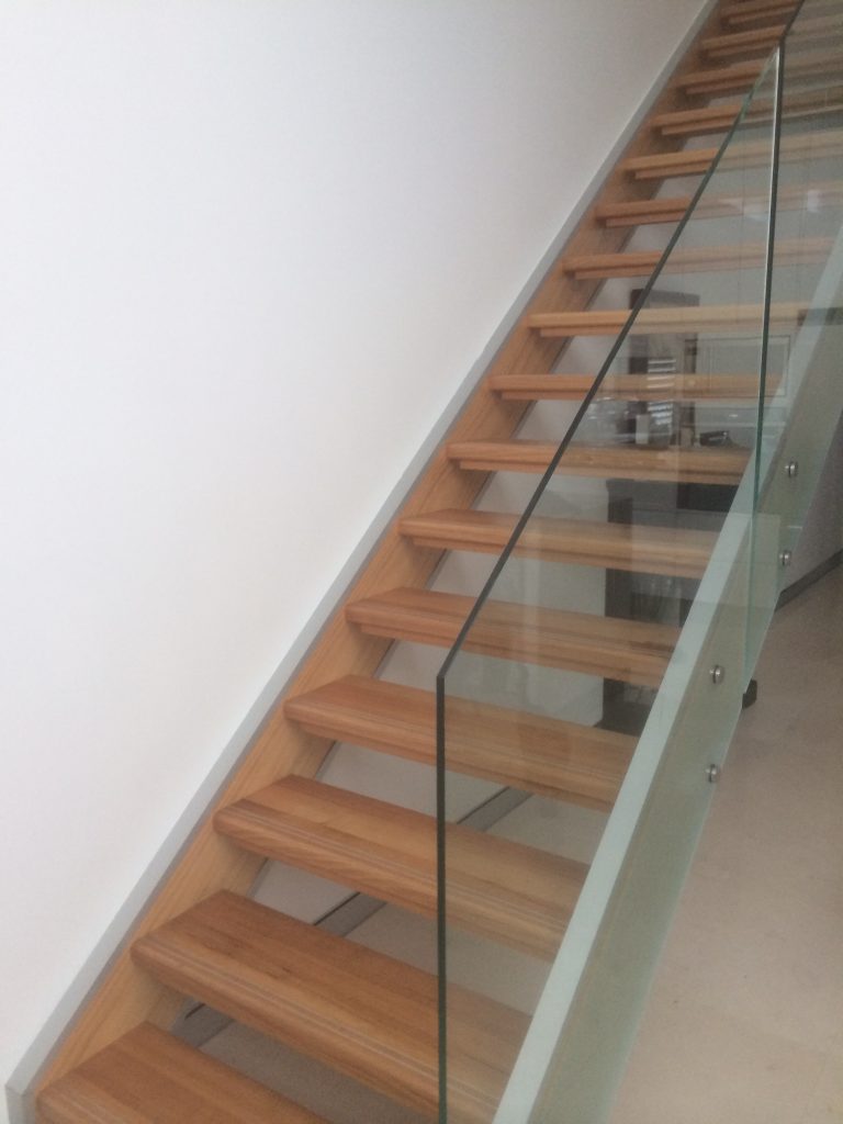 Glass Balustrade Staircase Installation - Timber Stair Services